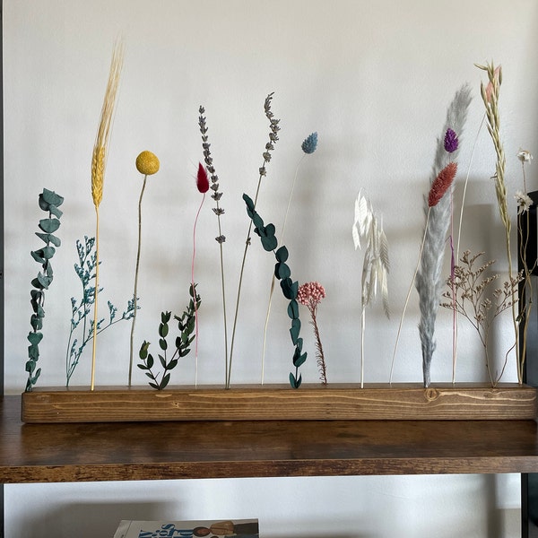 Wooden Flower Bar, Wildflower Decor, Dried Flower Bar, Floral ...