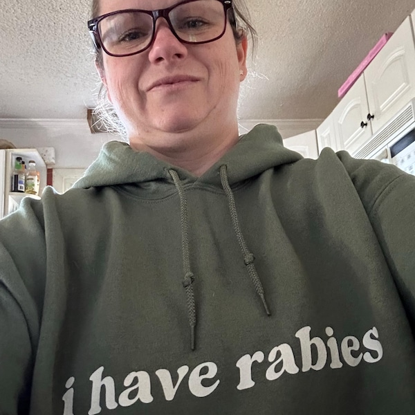 I Have Rabies Funny Hoodie, Unhinged Meme Sweatshirt, Grunge Y2k ...
