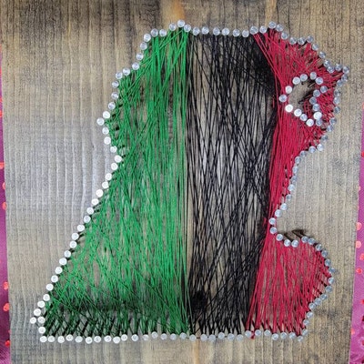 DIY State String Art Kit/ Nail Art Kit/ State String Art/ Anniversary ...