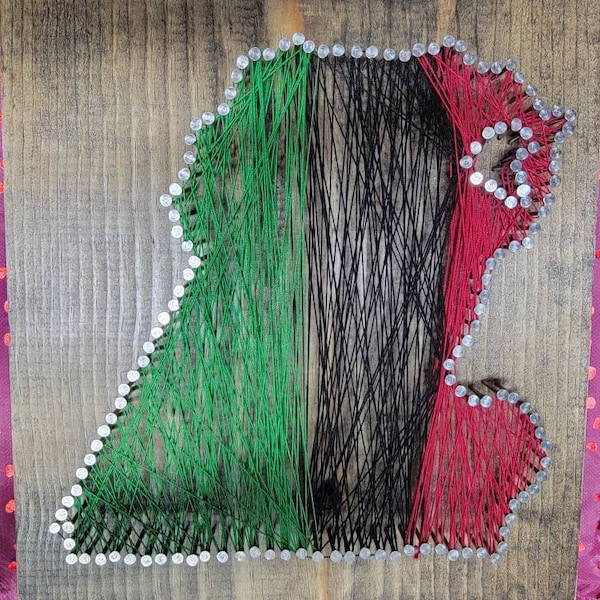 DIY State String Art Kit/ Nail Art Kit/ State String Art/ Anniversary ...