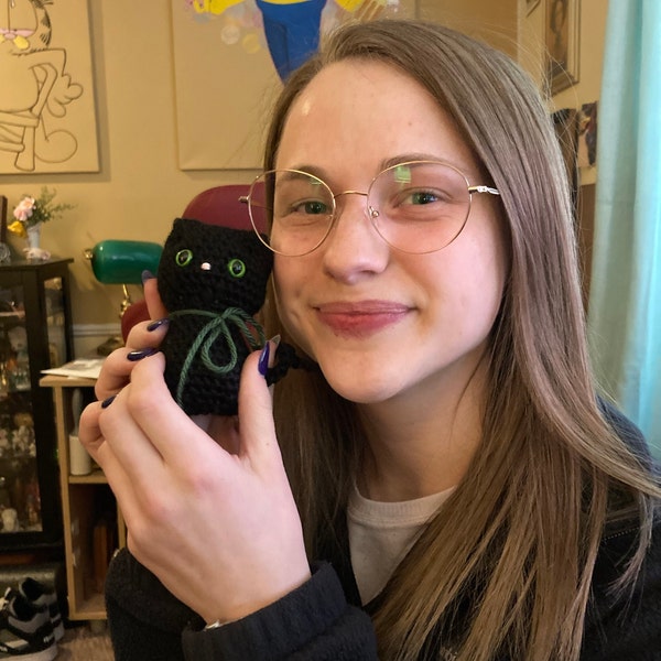 Blue Tiny Cat Plush, Teal Cat Plushie, Cat Stuff for Women, Stuffed ...