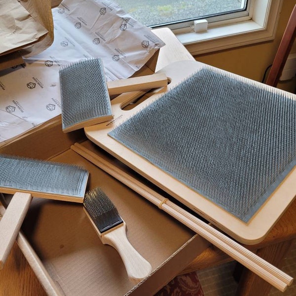 Carding, Blending Wool and Other Fibers: Hand Carders & Blending Board ...