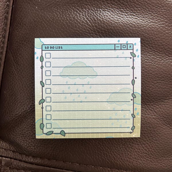 Rainy Day Aesthetic Sticky Note - Etsy