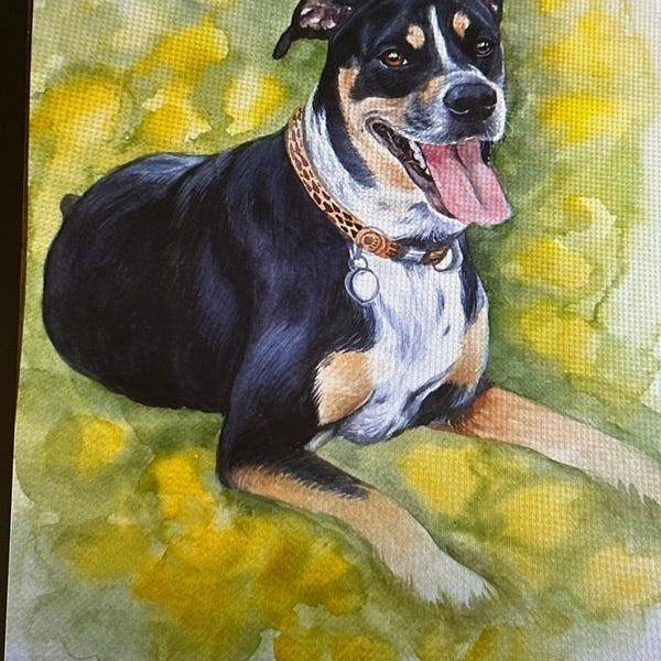 Custom Hand Painted Pet Portrait Custom Dog Portrait Custom Dog ...