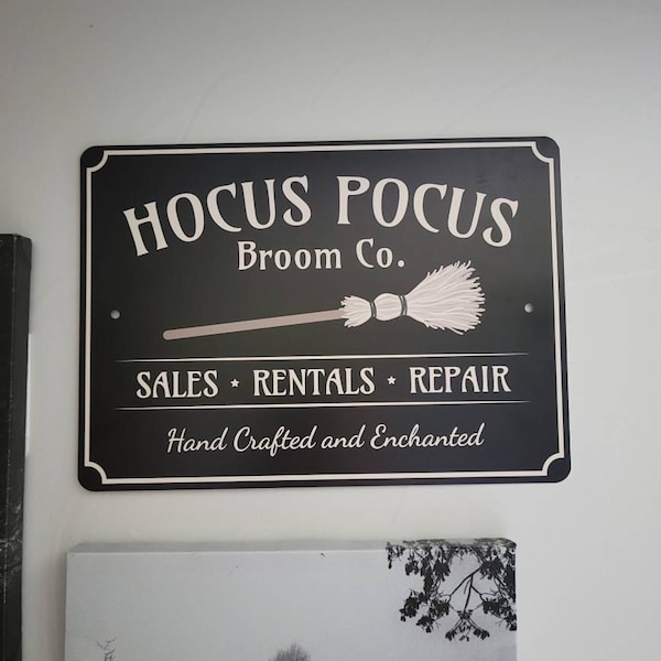 Hocus Pocus Sign, Witch Hocus Pocus, Broom Witch Decor, Halloween Sign ...