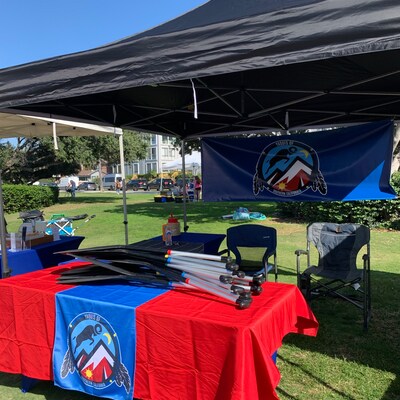 Custom 10x10 Tent Craft Show Package, Front 1x9 Banner, Back 3x8 Sign ...