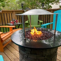 28" Fire Pit Heat Deflector / Reflector and Cover for Better Warmth ...