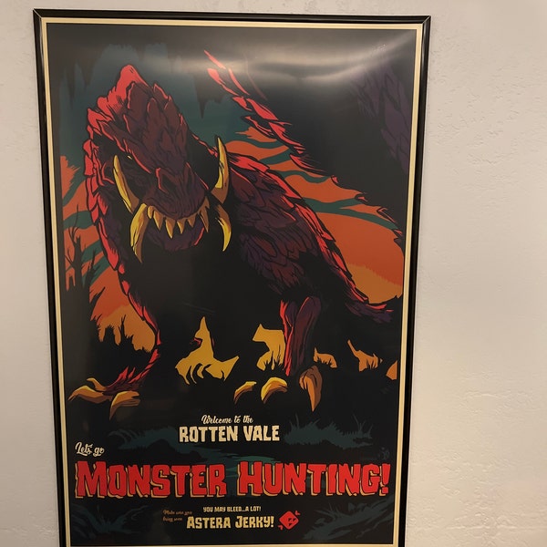 ROTTEN VALE, Let's Go Monster Hunting, Video Game Poster, Video Game ...