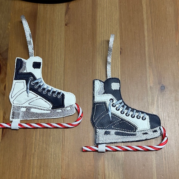 4x4 Ice Hockey Candy Cane, Skate Hanging Decoration, Speed Skate, Lisey ...
