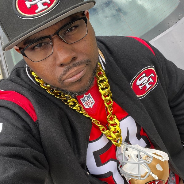 San Francisco 49ers Mini Helmet Gold Fan Chain/necklace! Perfect for ...