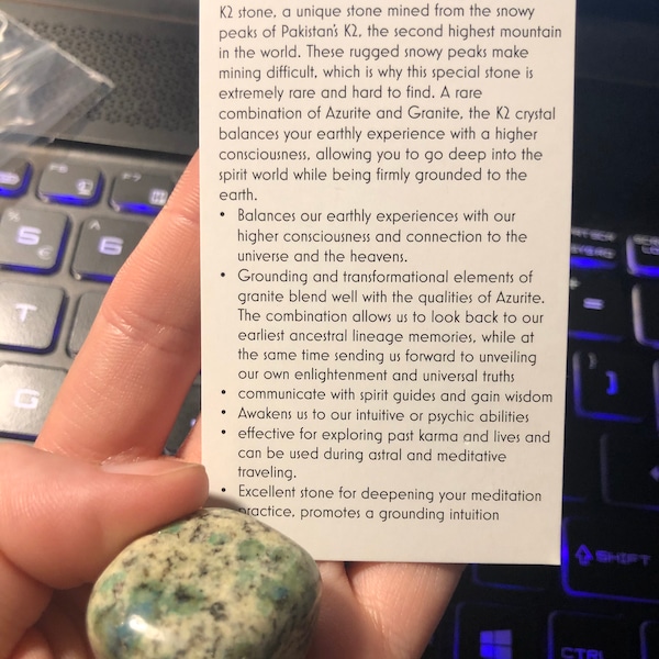 K2 Stone Tumbled - Azurite in Quartz - Tumbled K2 Blue Stone - Multiple ...