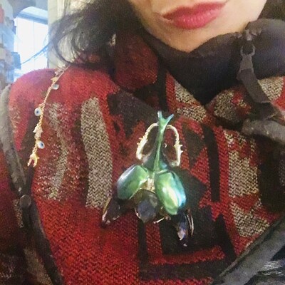 Silver Beetle Necklace / Bug Pendant / Insect Jewelry / Bug Necklace ...