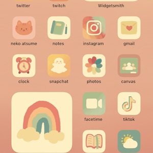 Cute Desktop Set 16 Icons Wallpaper Japanese Sweets - Etsy