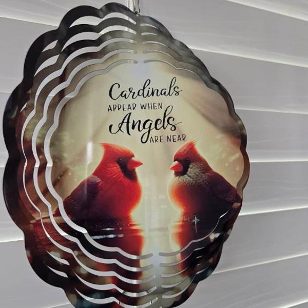 Heavenly Cardinal PNG for Sublimation on Wind Spinners Memorial ...