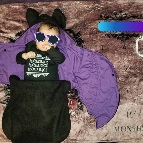 Newborn Pink Sally Baby Bat Swaddle Blanket / Infant Fleece Sleep Sack ...