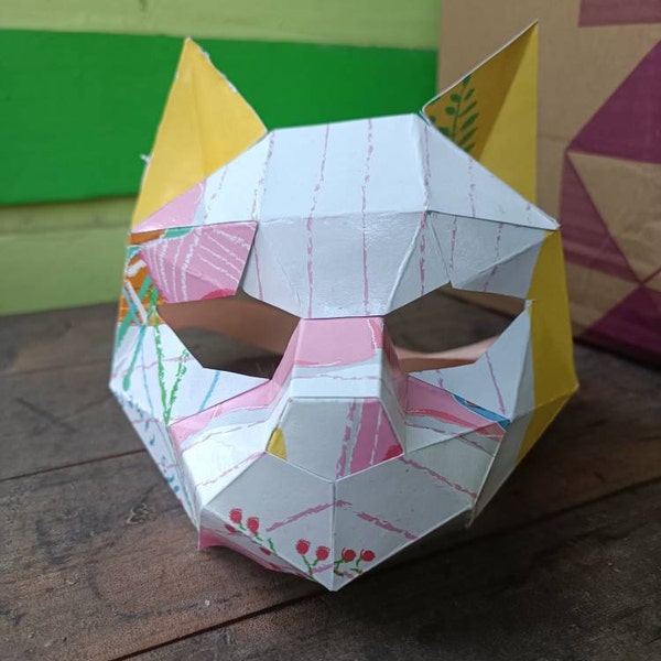 Kids Mask, Cat Mask, Animal Mask, Halloween Costume Kid, Printable Half ...