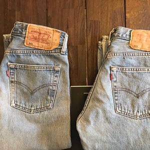 Levis 501 Selvedge Redline Vintage Jeans W24 L31 Raw Dark Blue 80s 555 Valencia Factory San ...