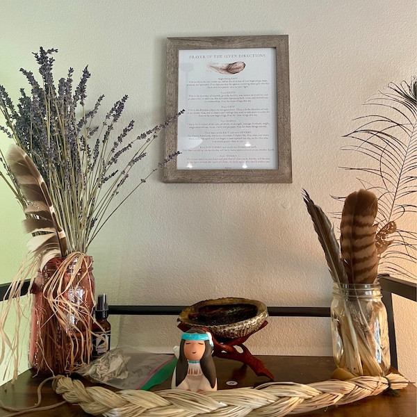 Lakota Prayer Art Print: Native American Feathers, Spiritual Decor - Etsy