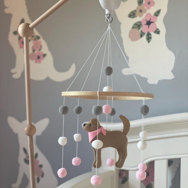 Dog Baby Mobile, Labrador Mobile Nursery, Golden Retriever Mobile, Baby ...