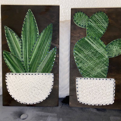 Cactus and Succulent String Art Set - Etsy