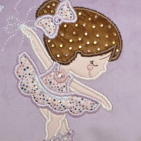 Cute Cat Girl and Flowers Machine Embroidery Design Applique Animal ...