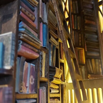 Knockturn Alley Book Nook Kit for Bookshelf / Bookcase End - Etsy