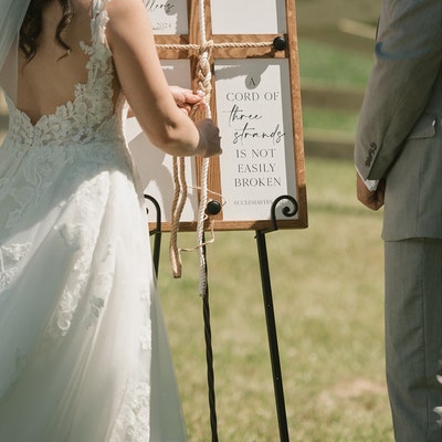 A Cord of Three Strands Unity Ceremony Braided Cord Cross Sign With ...