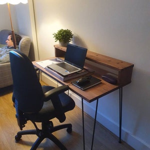 Computer Desk With Monitor Stand Rustic Reclaimed Handmade - Etsy UK