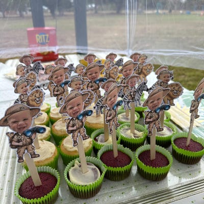 Super Mario Personalized Face Cupcake Toppers - Etsy