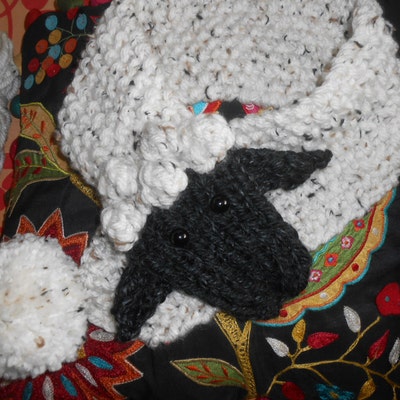 KNITTING PATTERN: Black Sheep Scarf Knit Pattern,animal Toddler/child ...