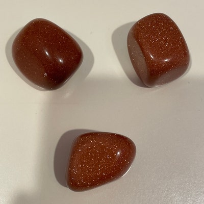 Red Goldstone Tumbled Stones: Choose How Many Pieces premium - Etsy