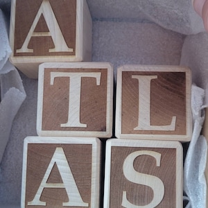 Wood Alphabet Block Set - Etsy