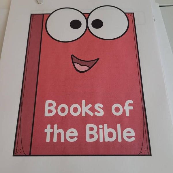 Books of the Bible Flip Book, Sunday School Christian Resource (digital ...