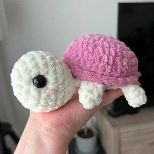 Daisy Purple Turtle No Sew Crochet Pattern, No Sew Amigurumi Crochet ...