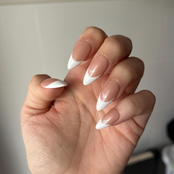 Strawberry French Tips | Red French Tips Nails | Press on Nails ...