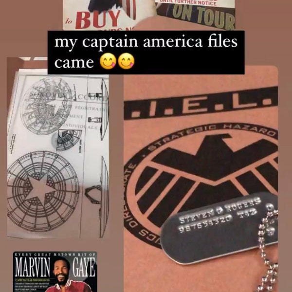 Captain America file Steven Rogers S.H.I.E.L.D. Secret File Paper Props ...
