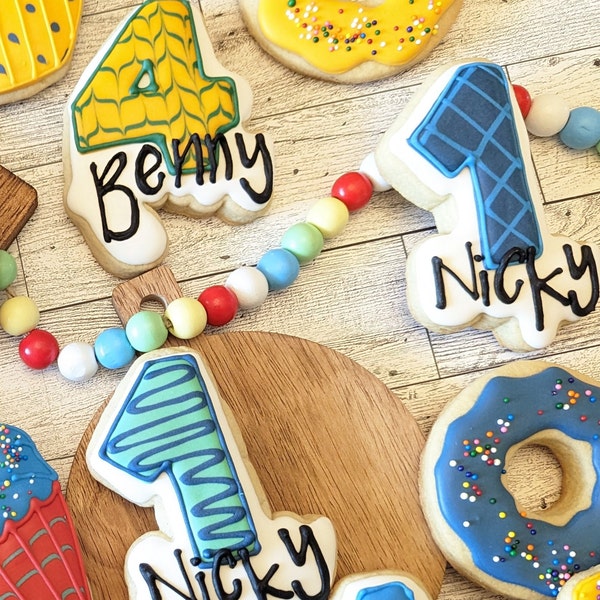 Number Cookie Cutter Set 1-10 - Birthday, Plaque, Script - Etsy