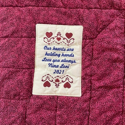 Custom Embroidered Graduation Quilt Label With Stars and - Etsy