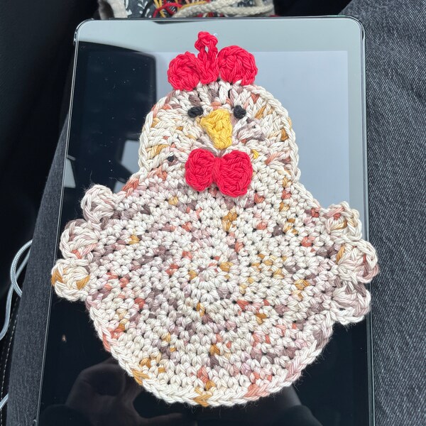 Crochet Pattern for the Swanky Chicken Trivet Potholder PDF Instant ...