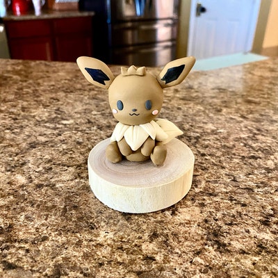 Cute Eevee Figure Handmade Clay Pokemon Clay Figure - Etsy