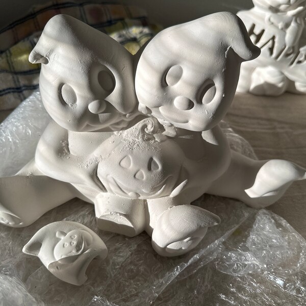 Halloween Cuddle Ghosts 7" X 12" Ceramic Bisque, Ready to Paint - Etsy