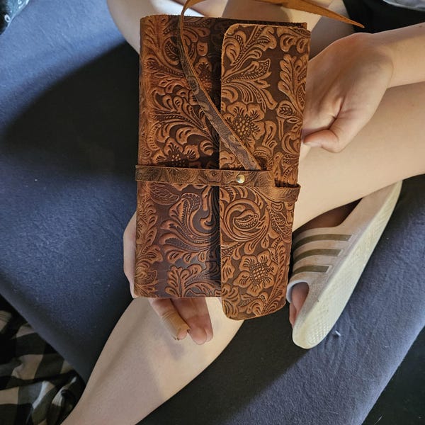 Handmade Leather Book Cover, Book Protector, Book Accessory - Etsy