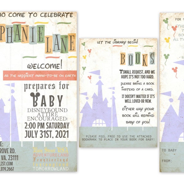 Disney Ice Cream Invitation / Disneyland Invitation / Disney Invitation ...