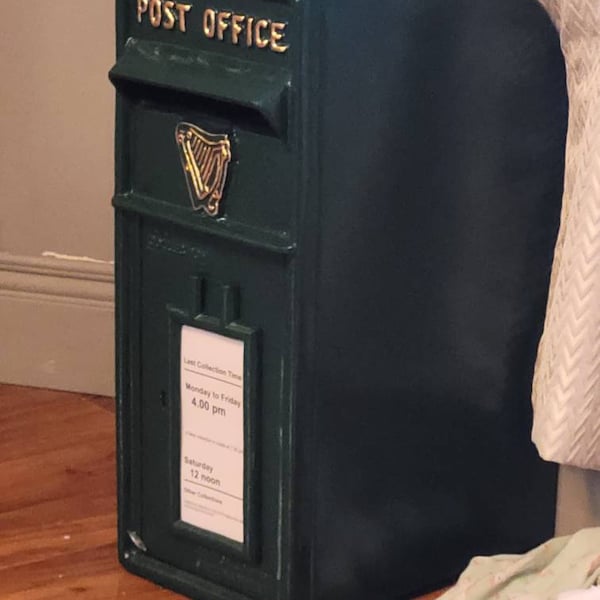 Post Box Irish Shamrock Green Cast Iron Pillar Wall Mounted Free ...