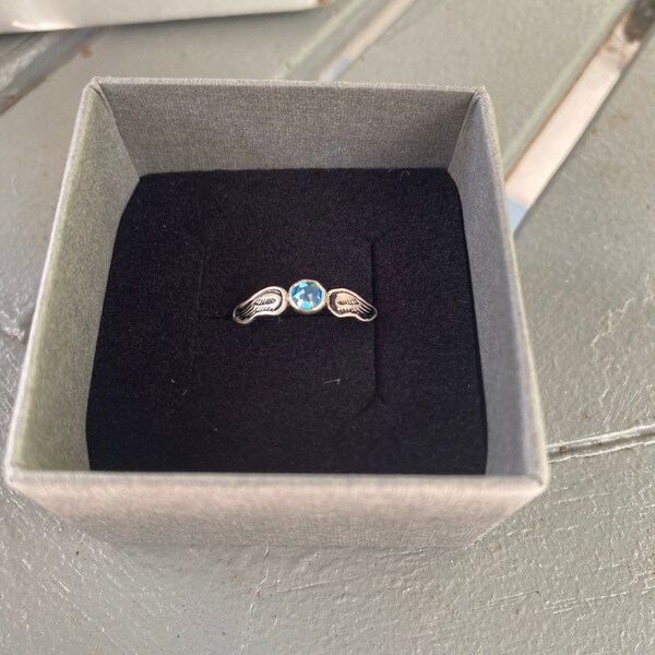 ANGEL WINGS RING - Angel Baby Ring Angel Babies in Memoriam Loss of ...
