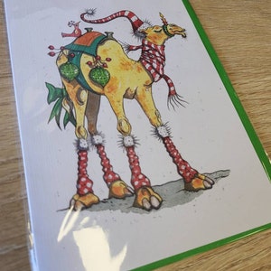 Camel Christmas Card, Macmillan Charity Xmas Card, Matching Card With ...
