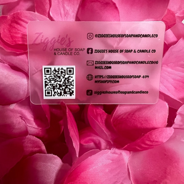 Translucent Business Cards, Matte Plastic Cards, Frosted Plastic ...