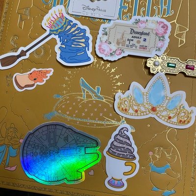 Disneyland Admission Ticket Sticker/ Retro Floral Disney Laptop ...