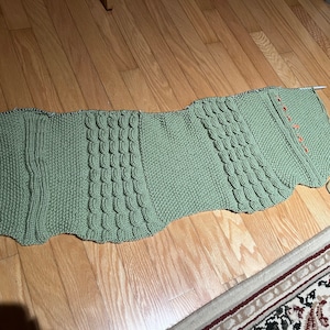 BED RUNNER KNITTING Pattern, Super Chunky Knit Blanket Gift, Quick Knit ...