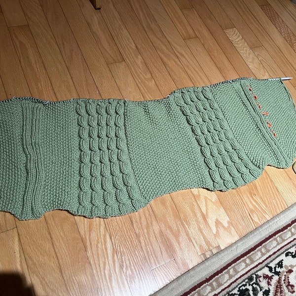 BED RUNNER KNITTING Pattern, Super Chunky Knit Blanket Gift, Quick Knit ...